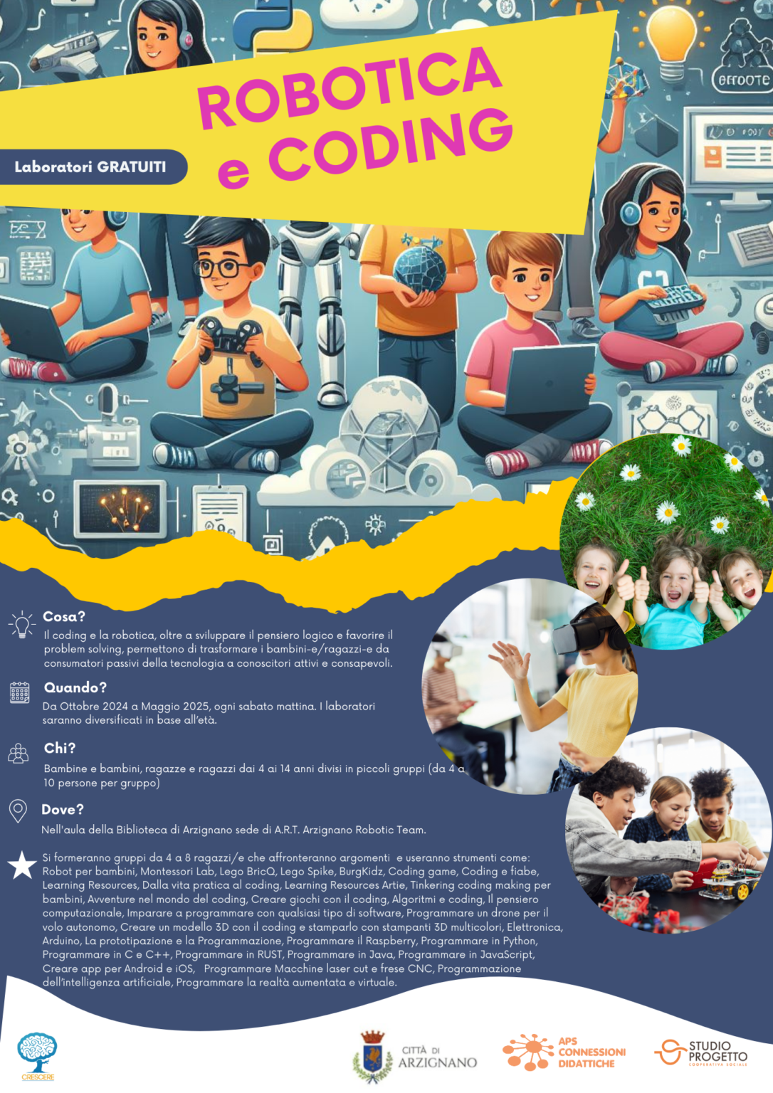 LABORATORI GRATUITI DI CODING E ROBOTICA. Da ottobre in Biblioteca. PRE-ISCRIZIONI APERTE – In ...